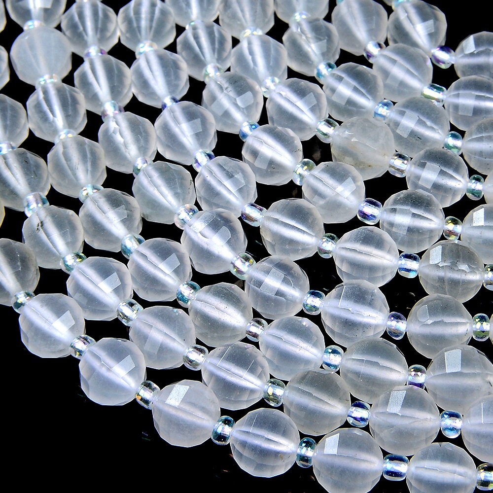 Natural Cloudy Rock Crystal Quartz Gemstone Grade AAA Faceted Lantern ...