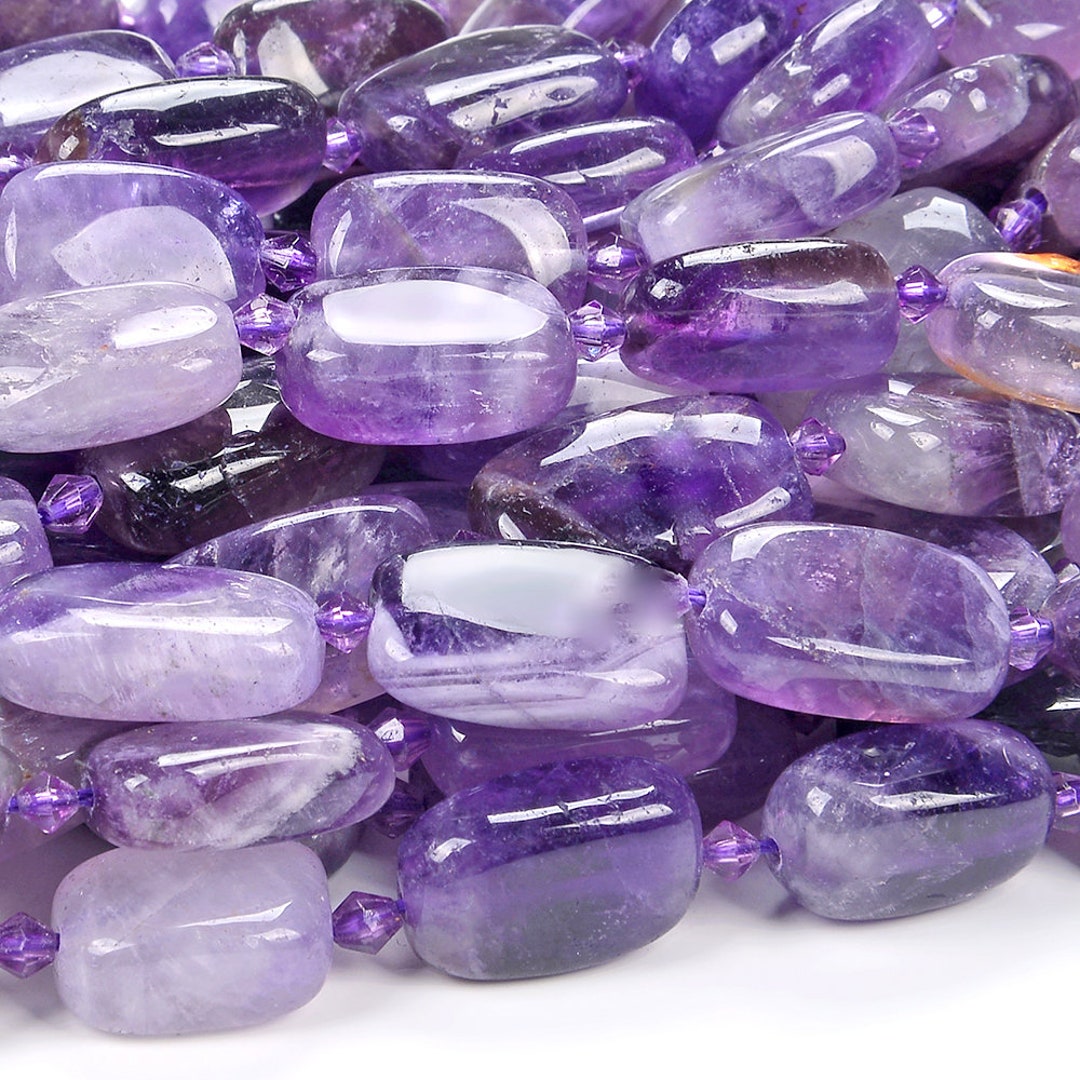 Natural Amethyst Gemstone Rectangle Cube 11X9MM 18X11MM 21X10MM 20X12MM ...