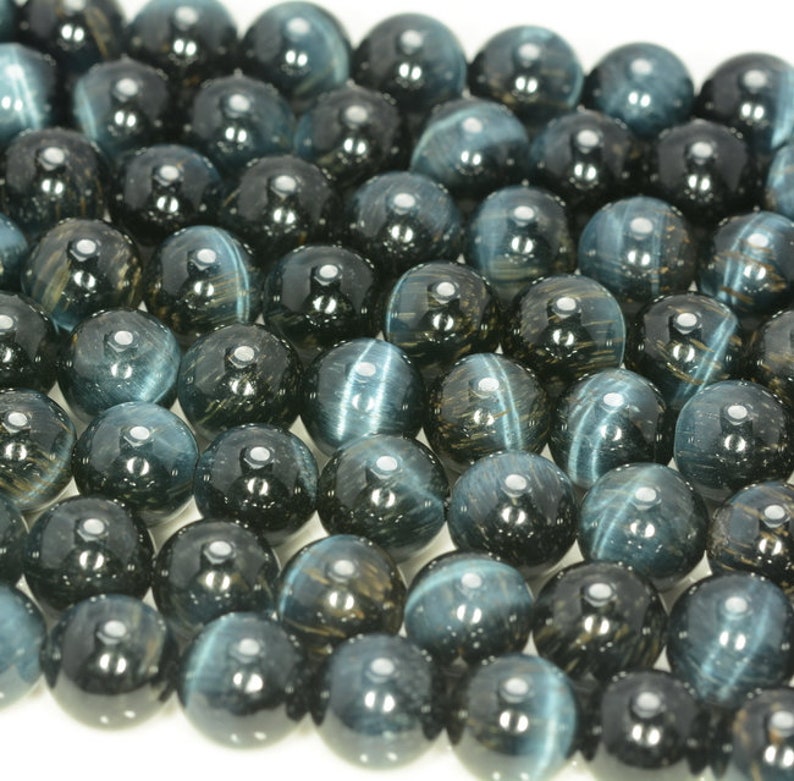 8mm Genuine Natural Blue Tiger Eye Gemstone Grade AAA Hawk Eye | Etsy