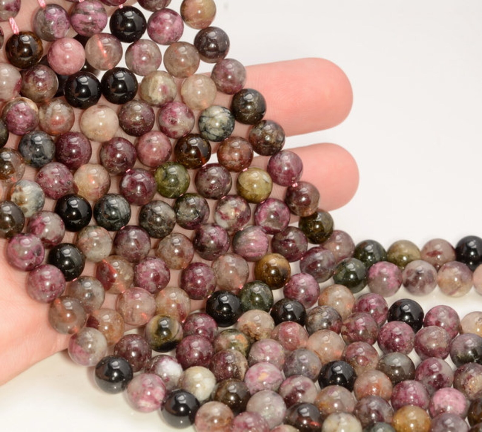Genuine Chineese Tourmaline Gemstone 4mm 6mm 8mm Round Loose - Etsy