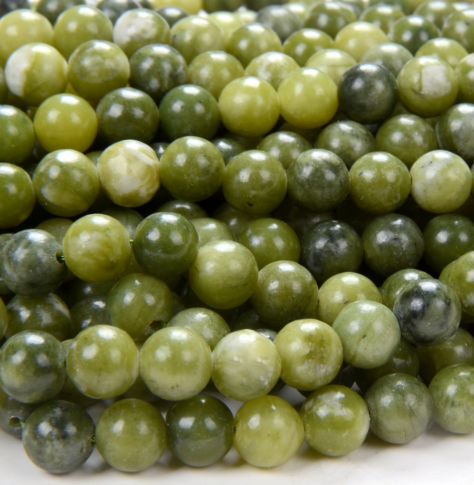 Genuine Natural Peridot Jade Gemstone Grade AAA Round 4mm 6mm - Etsy