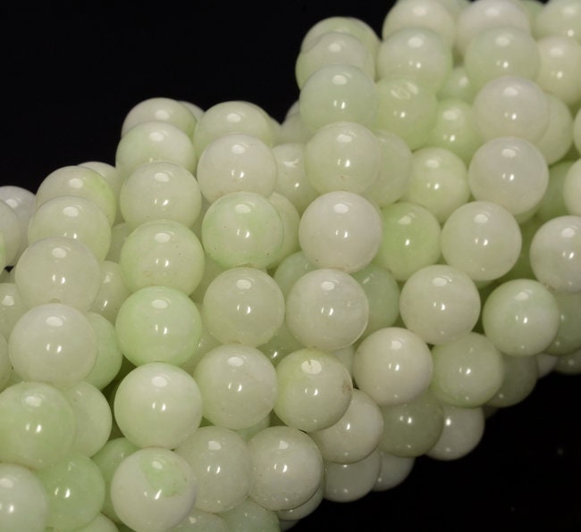 8MM Light Green Jade Gemstone Round Loose Beads 15 Inch Full - Etsy