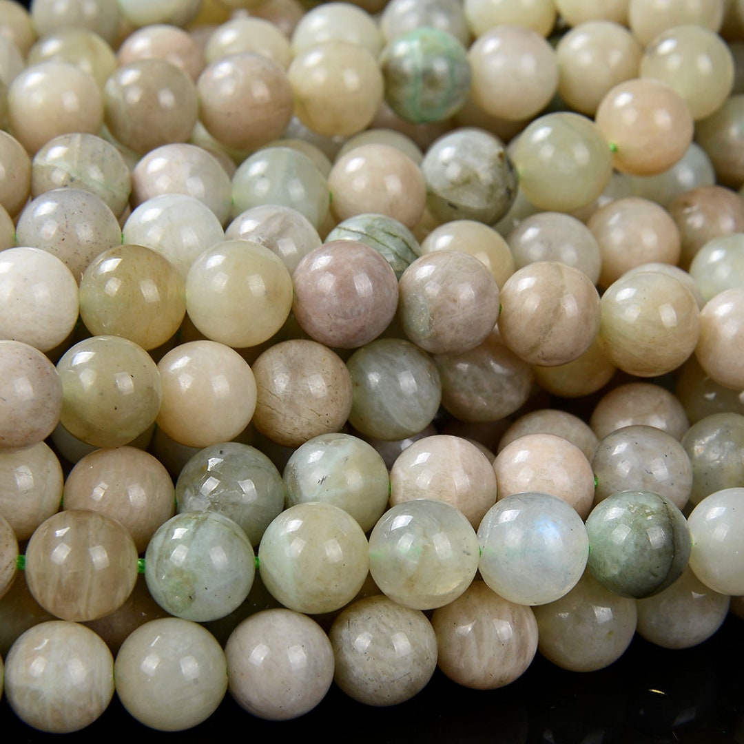 Natural Rare Garnierite Green Moonstone Gemstone Grade A Round 5MM 6MM ...