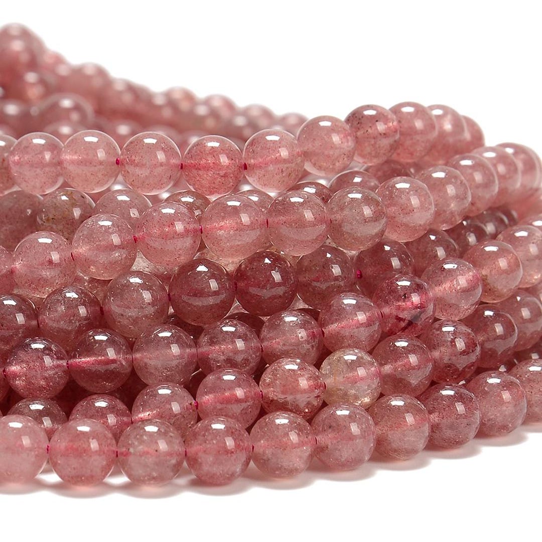 Natural Strawberry Quartz Gemstone Round 5MM 6MM 7MM 8MM 9MM 10MM 11MM ...