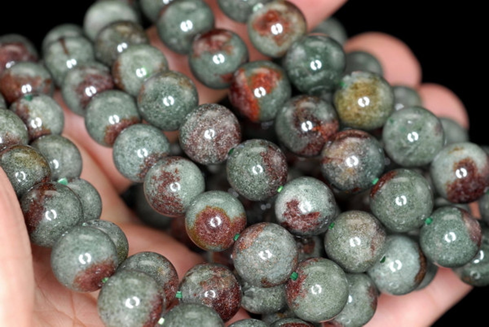 9mm Phantom Quartz Gemstone Grade AA Round 9mm Loose Beads 7 Inch Half ...