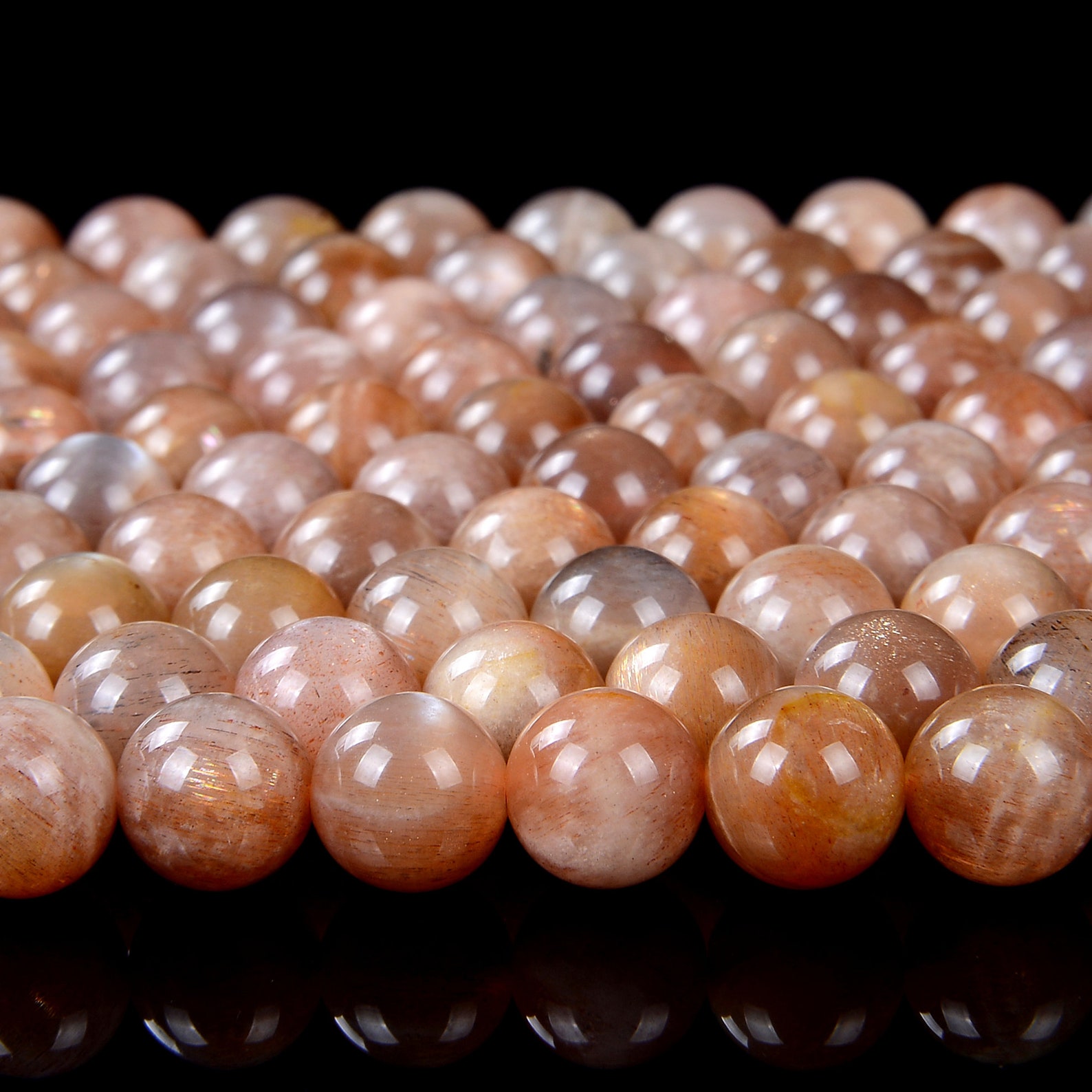 Sunstone Gemstone Grade AAA Round 4MM 6MM 8MM 10MM Loose Beads (D20) - Etsy