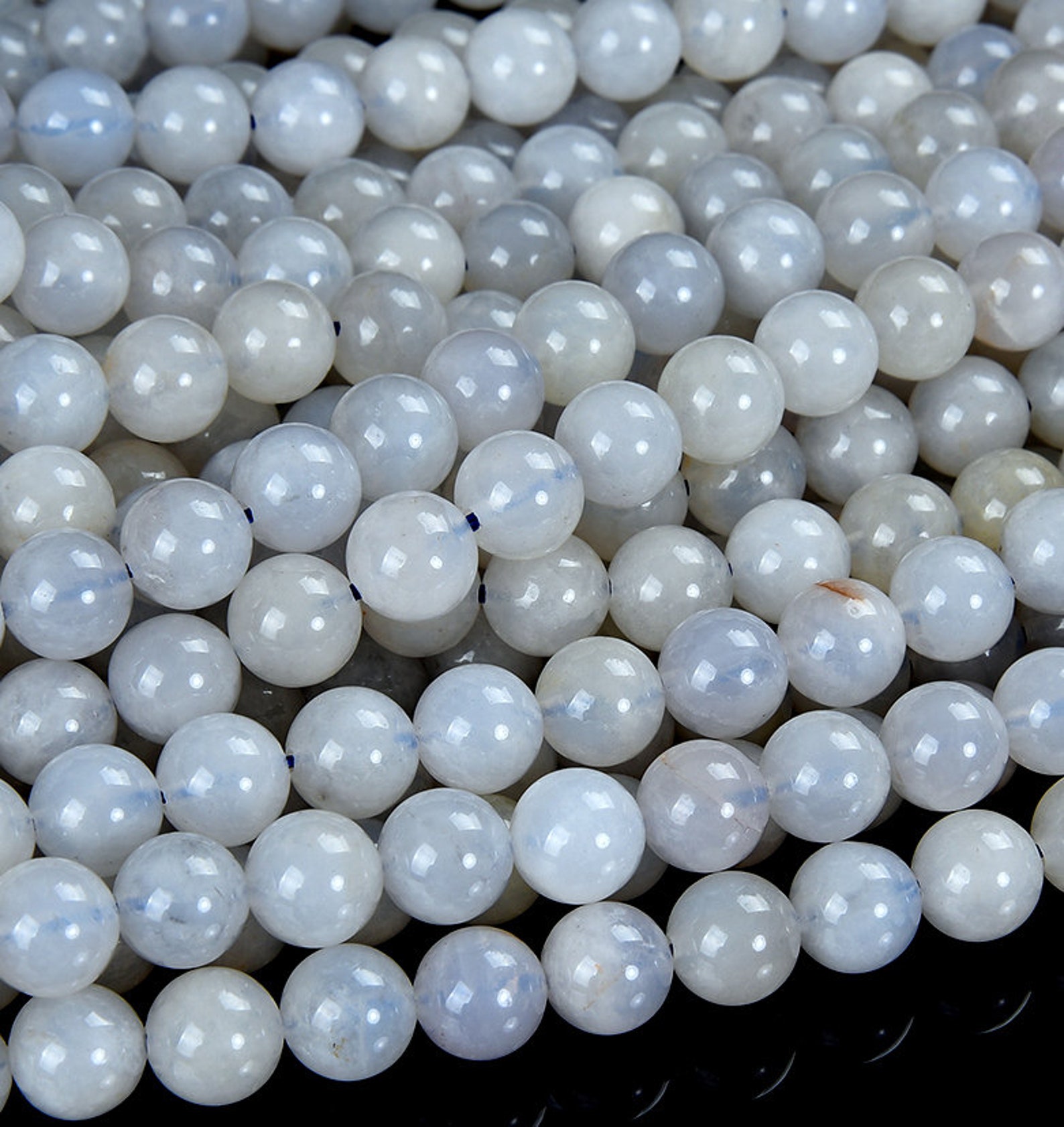 Natural Extremely Rare Blue Rose Quartz Gemstone Grade AA Round 8MM ...