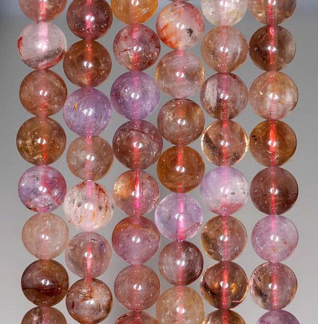 9-10mm Rare Auralite 23 Cacoxenite Grade A Purple Pink Red Meditation ...