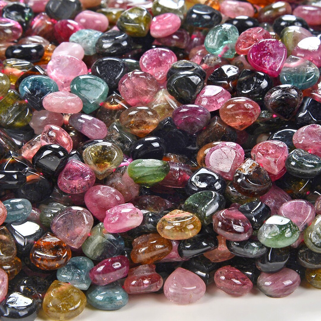 Natural Multi Color Tourmaline Gemstone Teardrop 6MM 7MM 9MM Loose ...