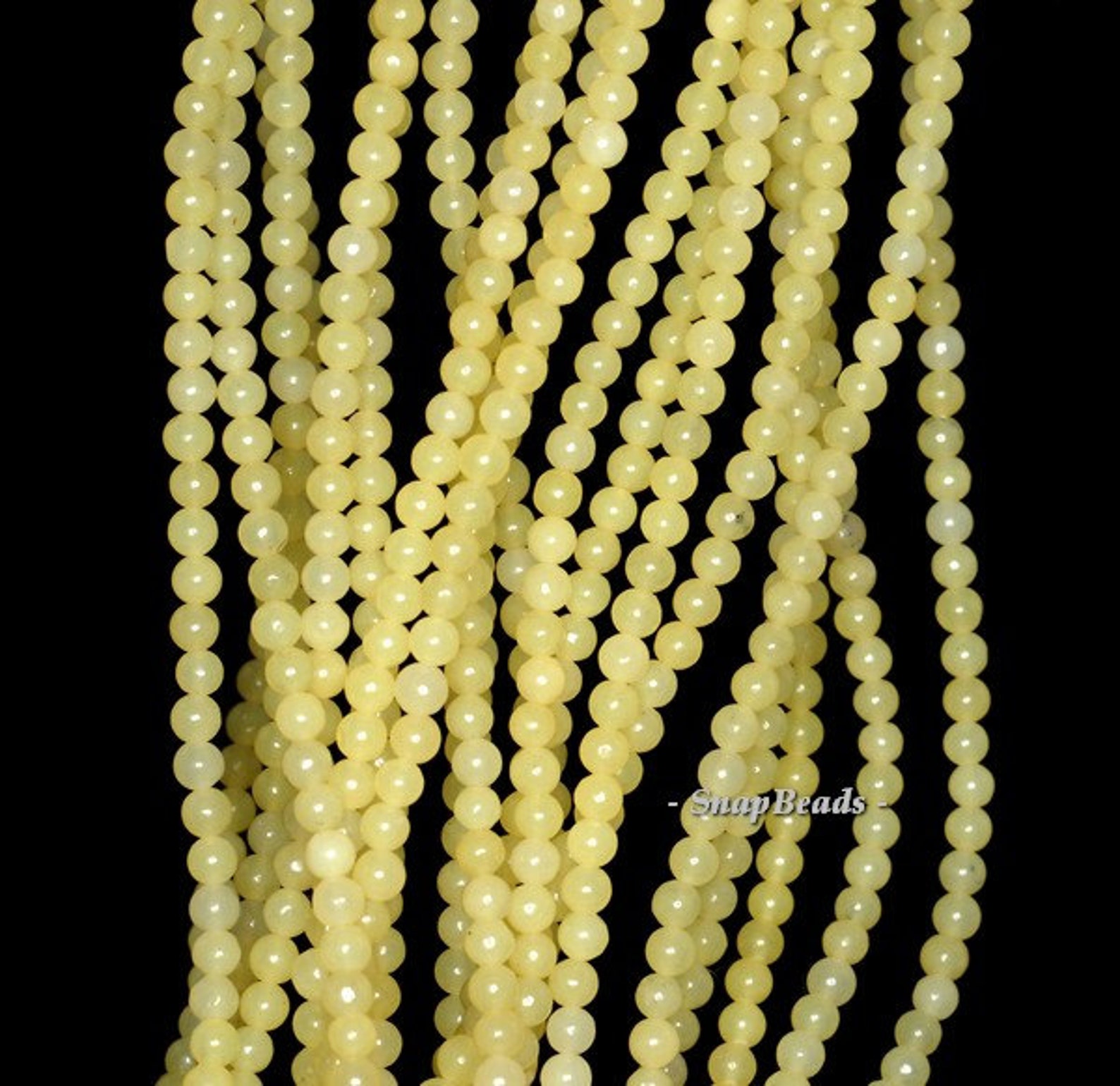 3MM Lemon Jade Gemstone Round 3MM Loose Beads 16 Inch Full - Etsy