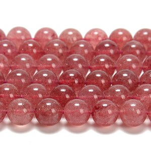 Natural Strawberry Quartz Gemstone Grade AAA Round 6MM 7MM 8MM 9MM 10MM ...