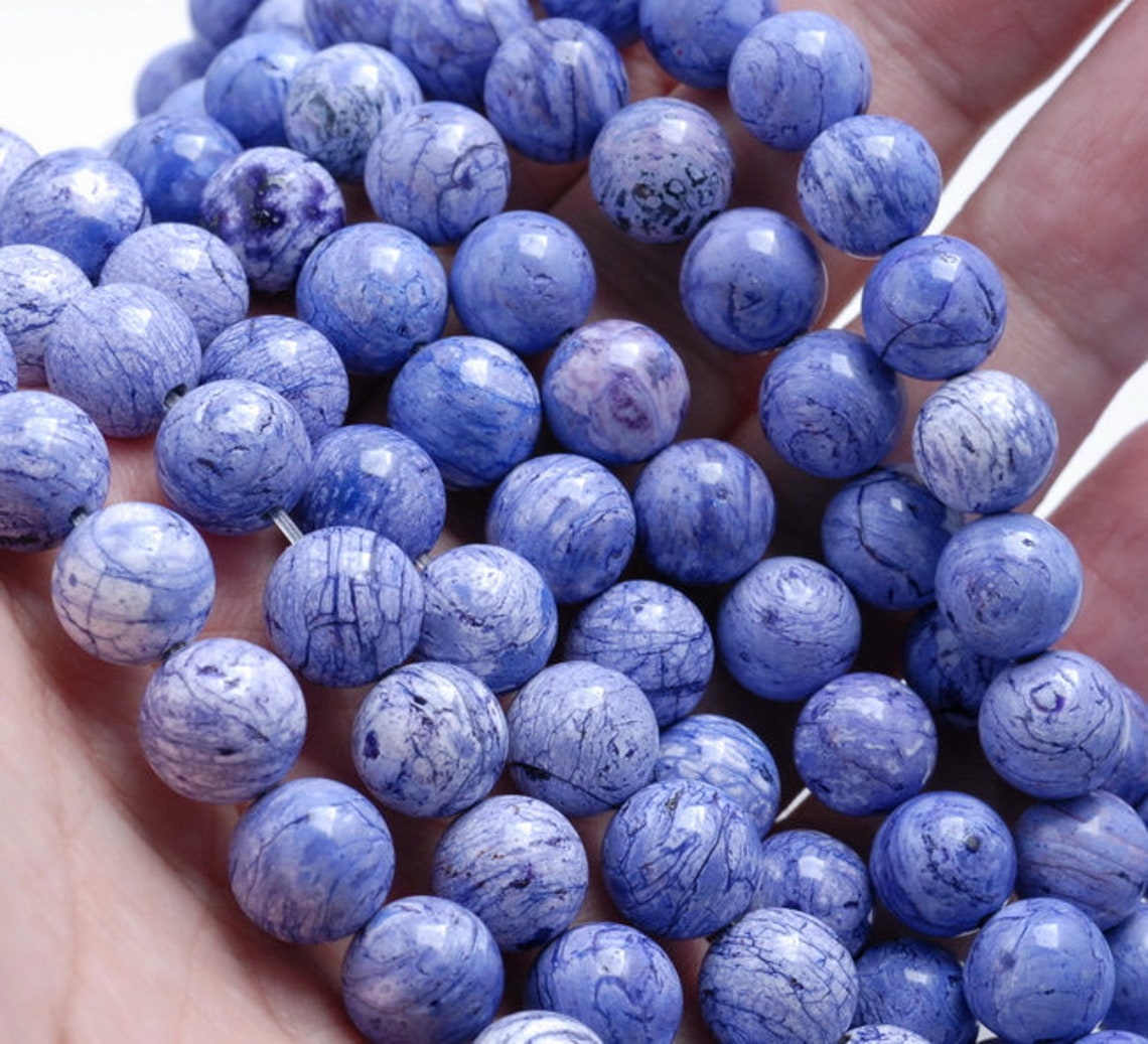 10MM Light Purple Charoite Jasper Gemstone Grade AB Round - Etsy