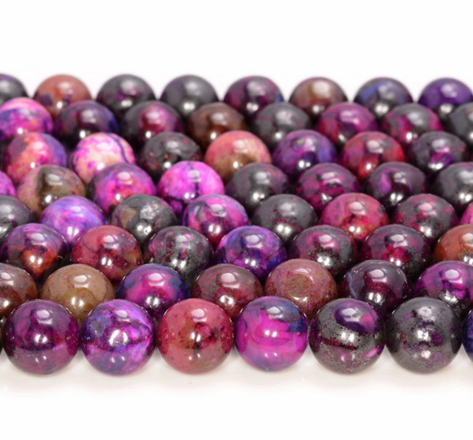 Sugilite Gemstone Grade AAA Purple Pink 6mm 8mm 10mm Round - Etsy