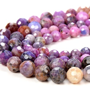 Rare New! Natural Ruby Multi Color Gemstone Grade AA Micro Faceted ...