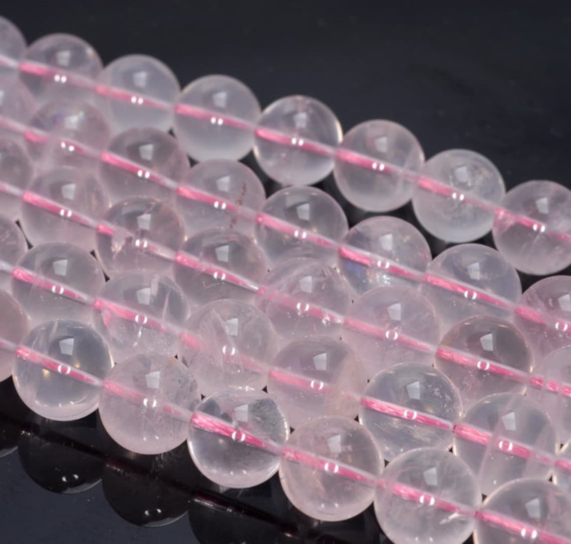 13-14MM Translucent Pink Mozambique Rose Quartz Gemstone Grade - Etsy