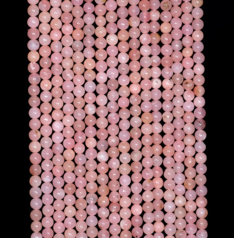 2mm Natural Peruvian Pink Opal Gemstone Light Pink Grade AAA Round ...