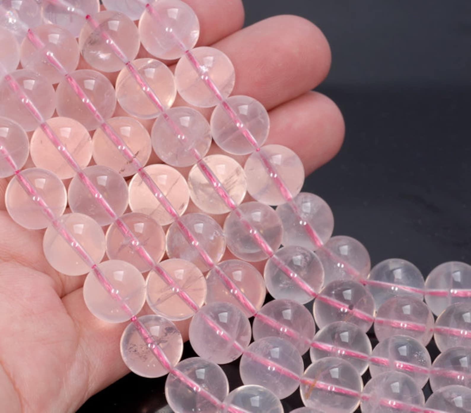 13-14MM Translucent Pink Mozambique Rose Quartz Gemstone Grade - Etsy