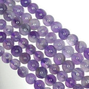 5-6MM Light Amethyst Gemstone Round Loose Beads 16 Inch Full Strand ...