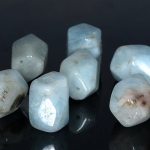 21X16-19X13MM Aquamarine Gemstone Grade A Faceted Nugget Drum Loose ...