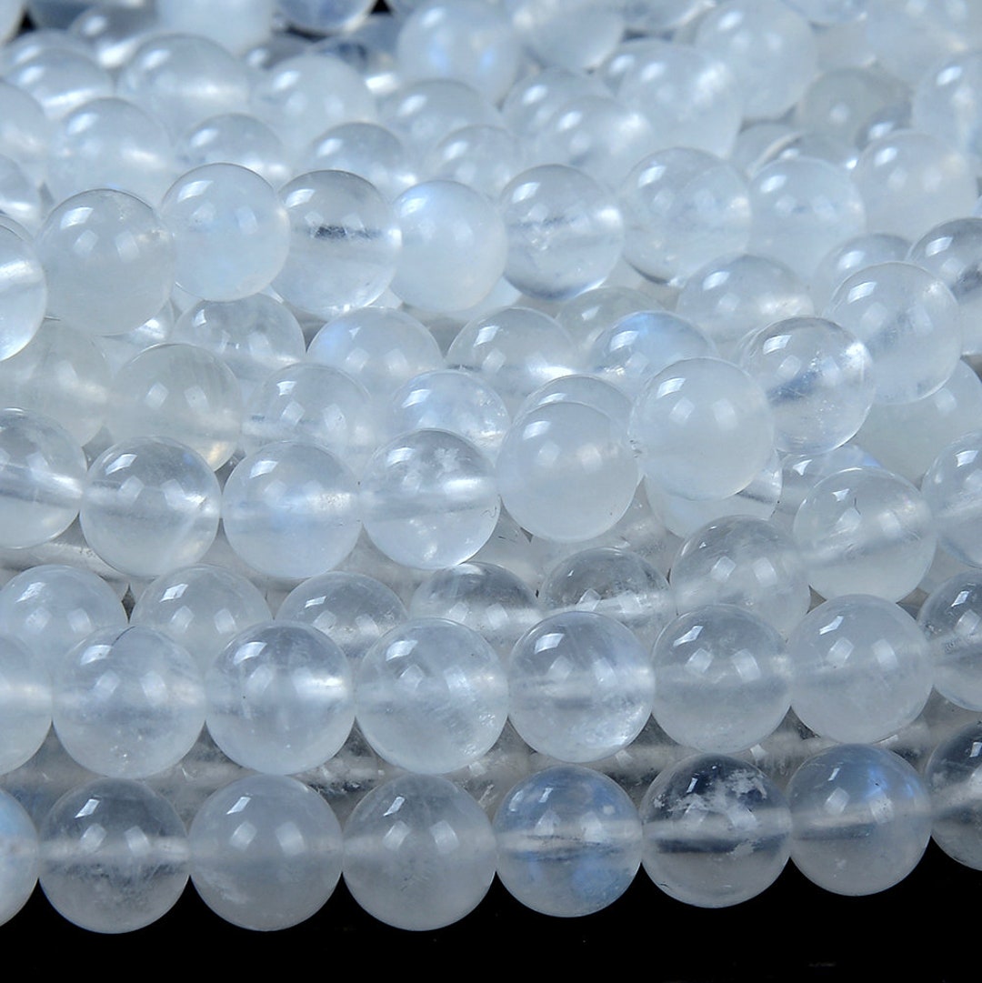 Sri Lanka Moonstone Round Transparent Loose Gemstones AAA 4/6/8/10/12 ...