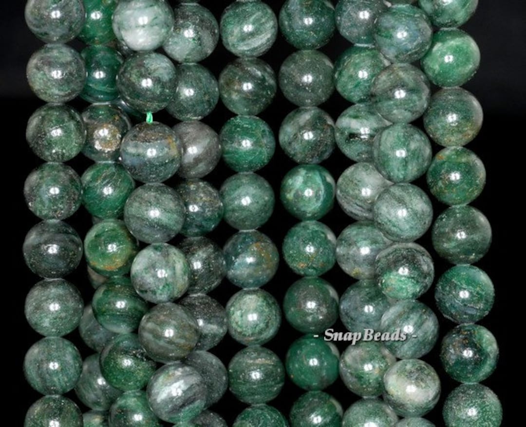 10mm Verdite African Jade Gemstone Green A Round 10mm Loose Beads 15.5 ...