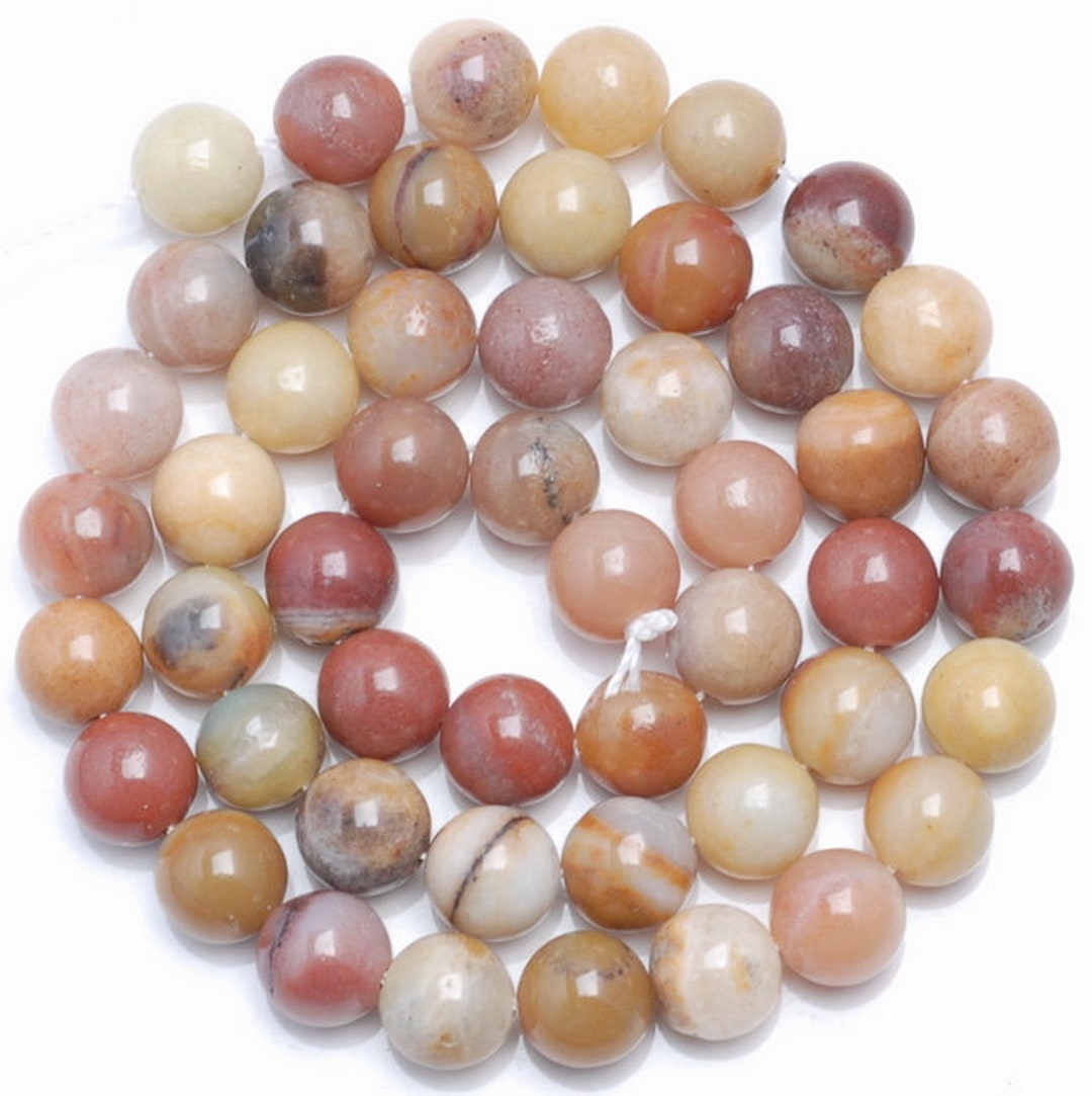 10 Strands 10mm Yellow Amazonite Gemstone Round Loose Beads 15 Inch ...