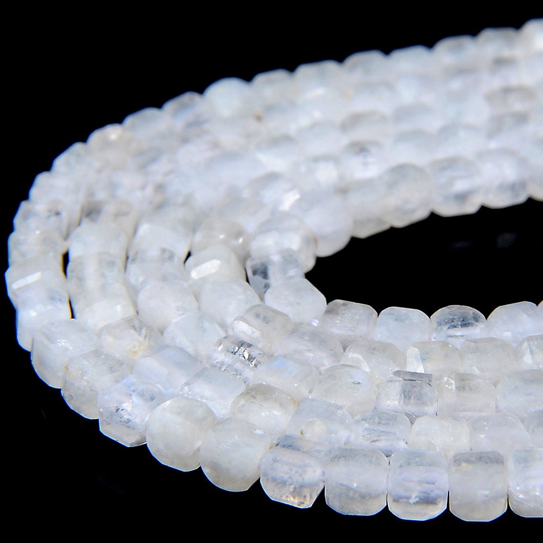3MM Natural African Rainbow Moonstone Gemstone Grade AAA Micro Faceted ...