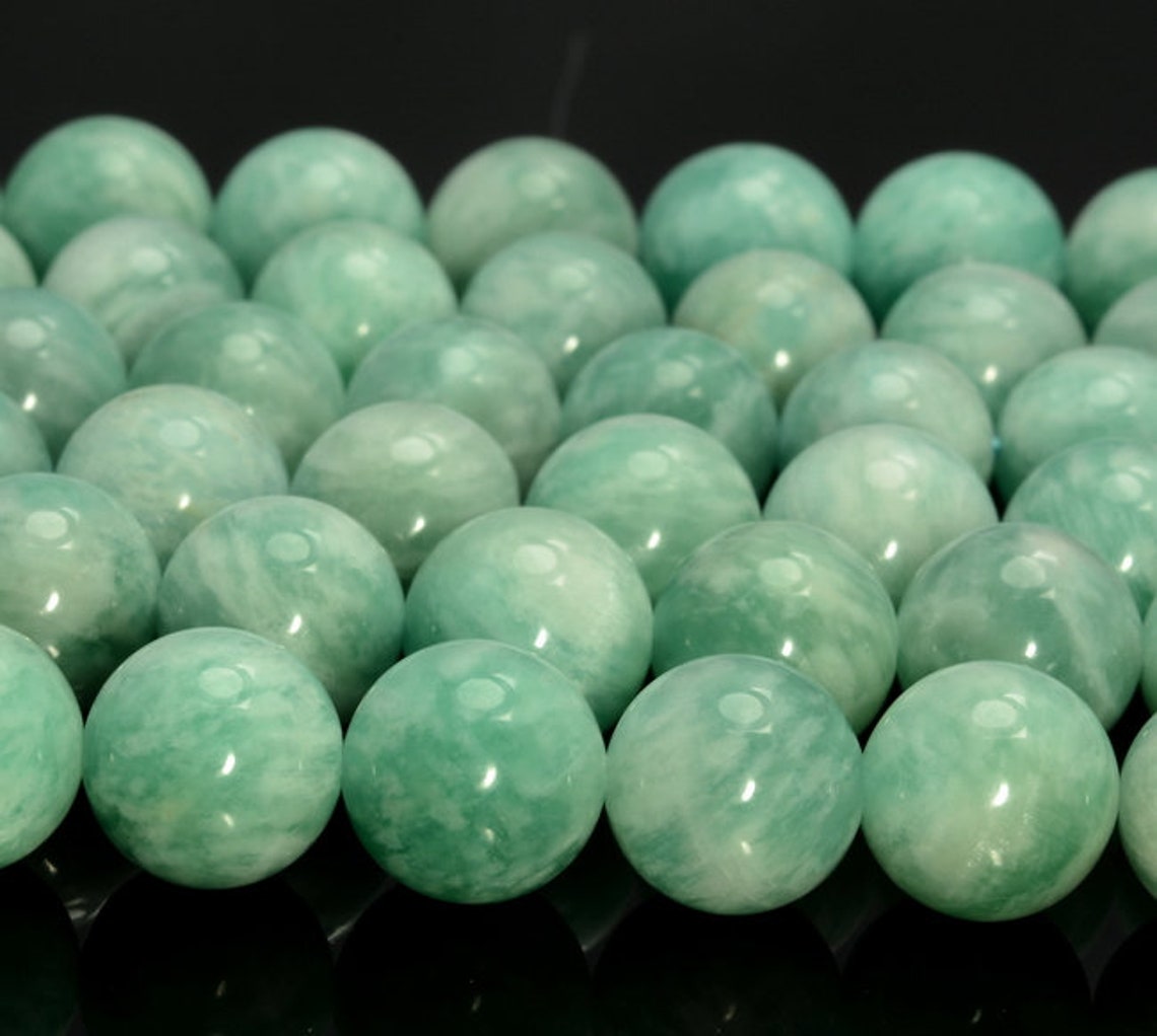 Genuine Peruvian Amazonite Gemstone Grade AAA Round 6mm 8mm - Etsy