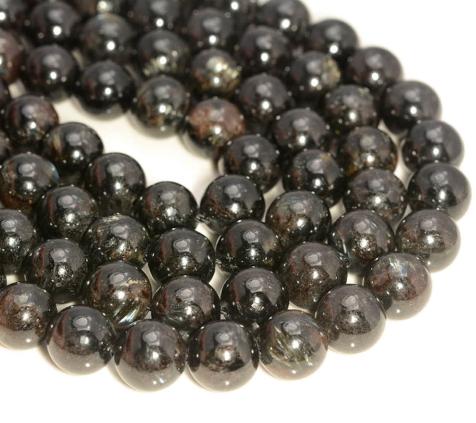Genuine Natural Black Astrophyllite Gemstone Grade AAA 6mm 7mm - Etsy