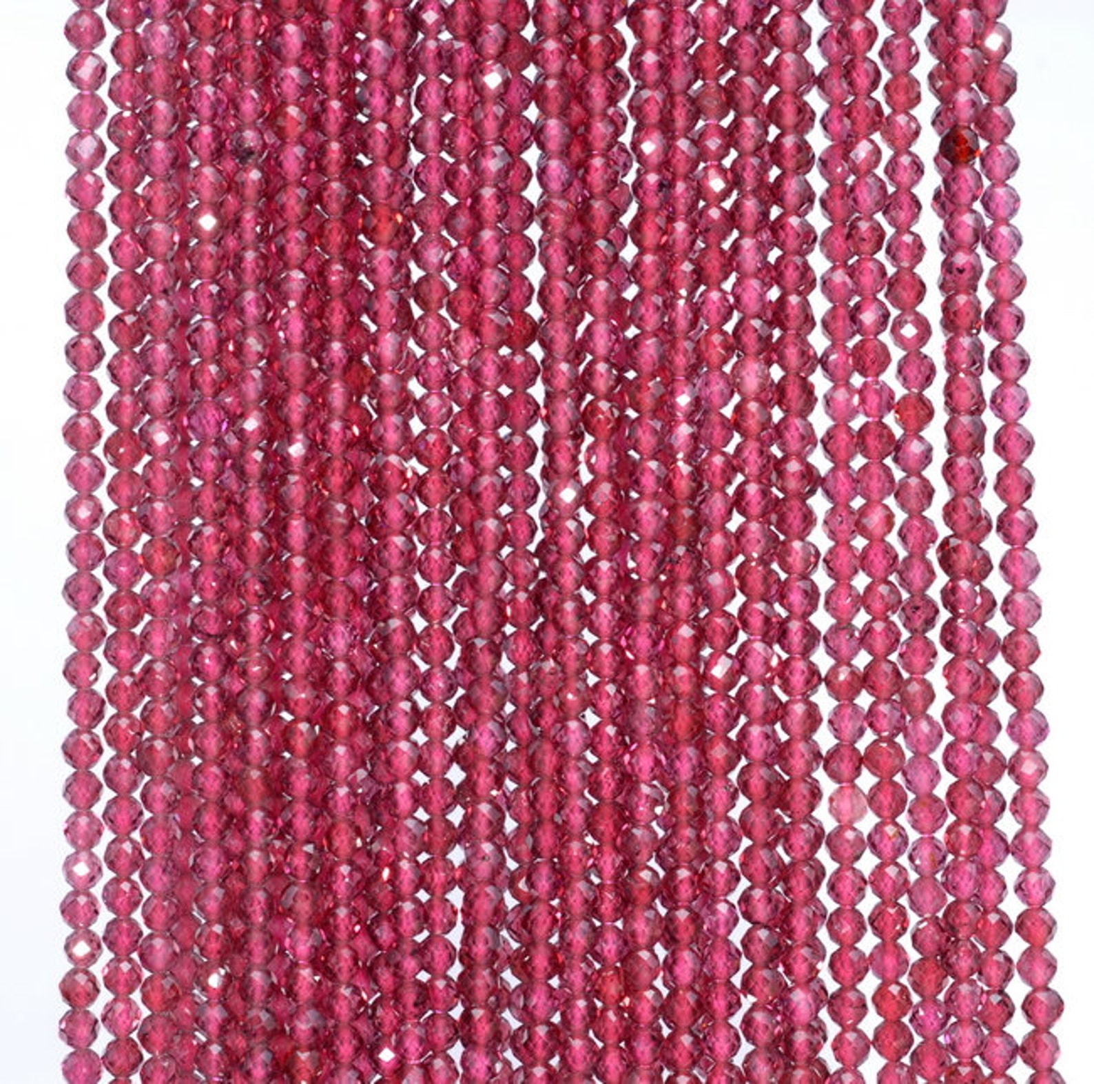 2mm Red Garnet Gemstone Grade AAA Micro Faceted Fine Round 2mm Loose ...