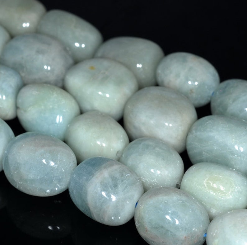 20X15-17X14MM Aquamarine Gemstone Grade A Irregular Nugget Loose Beads ...