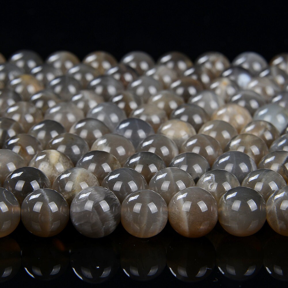 Natural Gray Sunstone Gemstone Grade AA Round 7MM 8MM 9MM 10MM 11MM ...