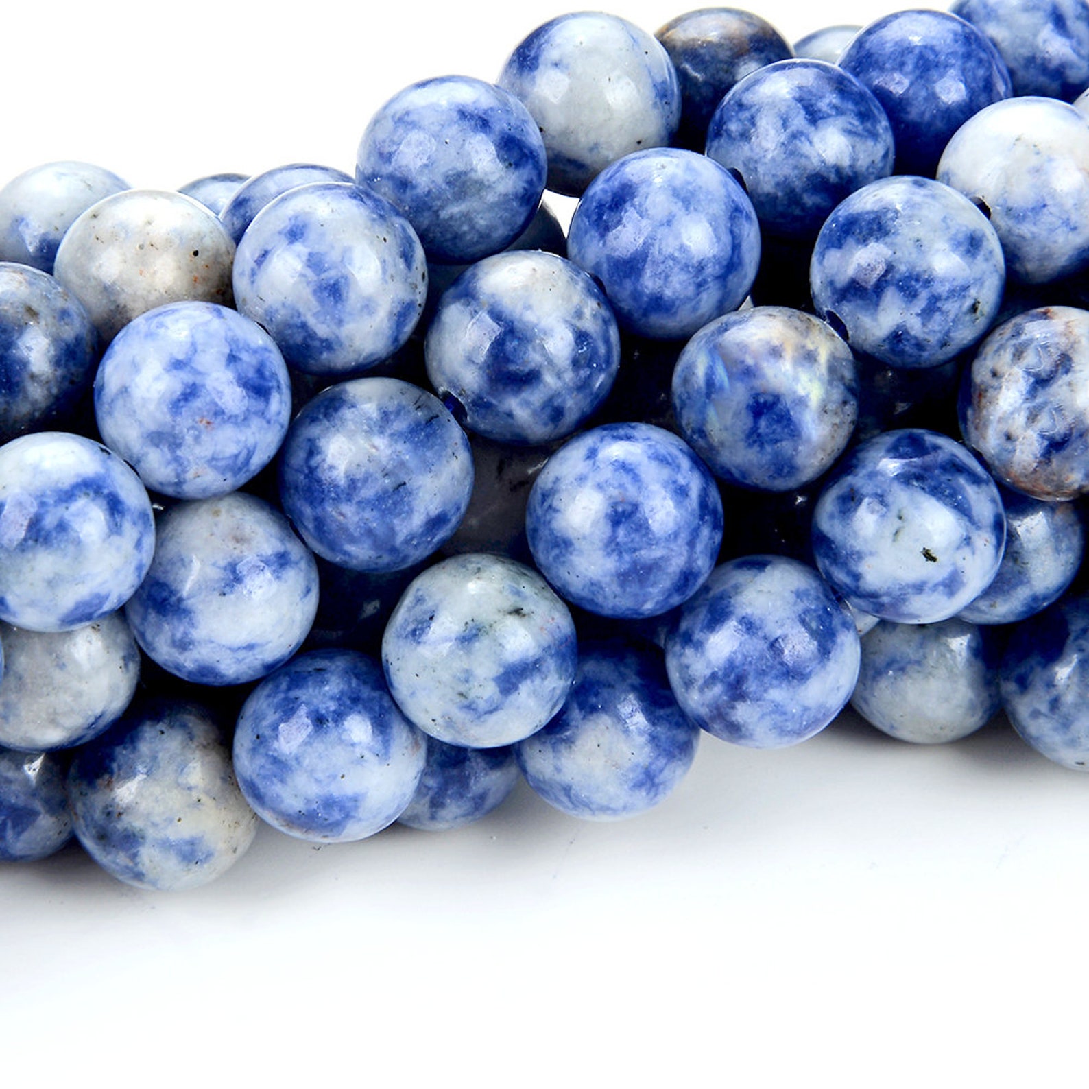 10mm Blauer Punkt Jaspis Edelstein Blau Runde Lose Perlen 75 - Etsy.de