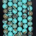 8MM Green Brown Matrix Turquoise Gemstone Round Loose Beads 15 Inch ...