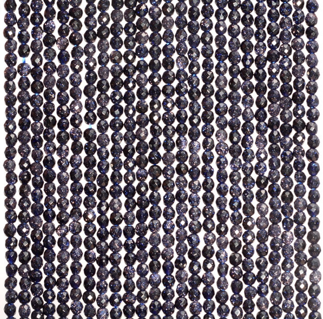 2mm Disco Blue Sandstone Gemstone Blue Faceted Round 2mm Loose Beads 16 ...