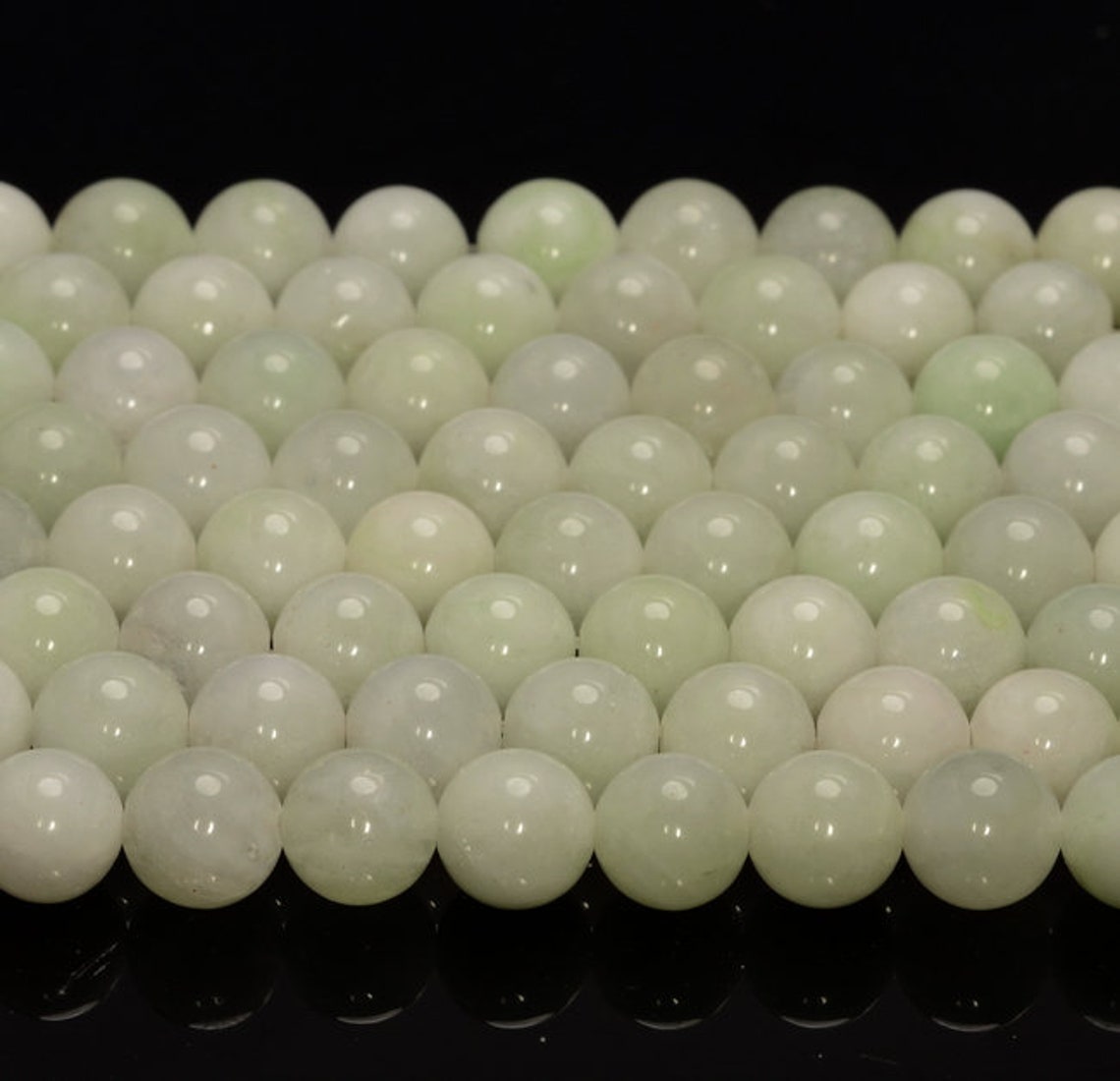 8MM Light Green Jade Gemstone Round Loose Beads 15 Inch Full - Etsy