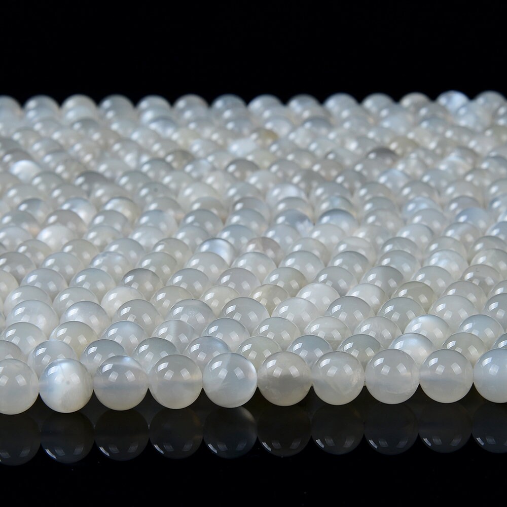 Natural Flash Milky White Moonstone Gemstone Grade AA Round | Etsy