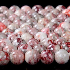 Rare Cinnabrite, Cinnabar in Quartz Gemstone Grade AA Round 4MM 5MM 7MM ...
