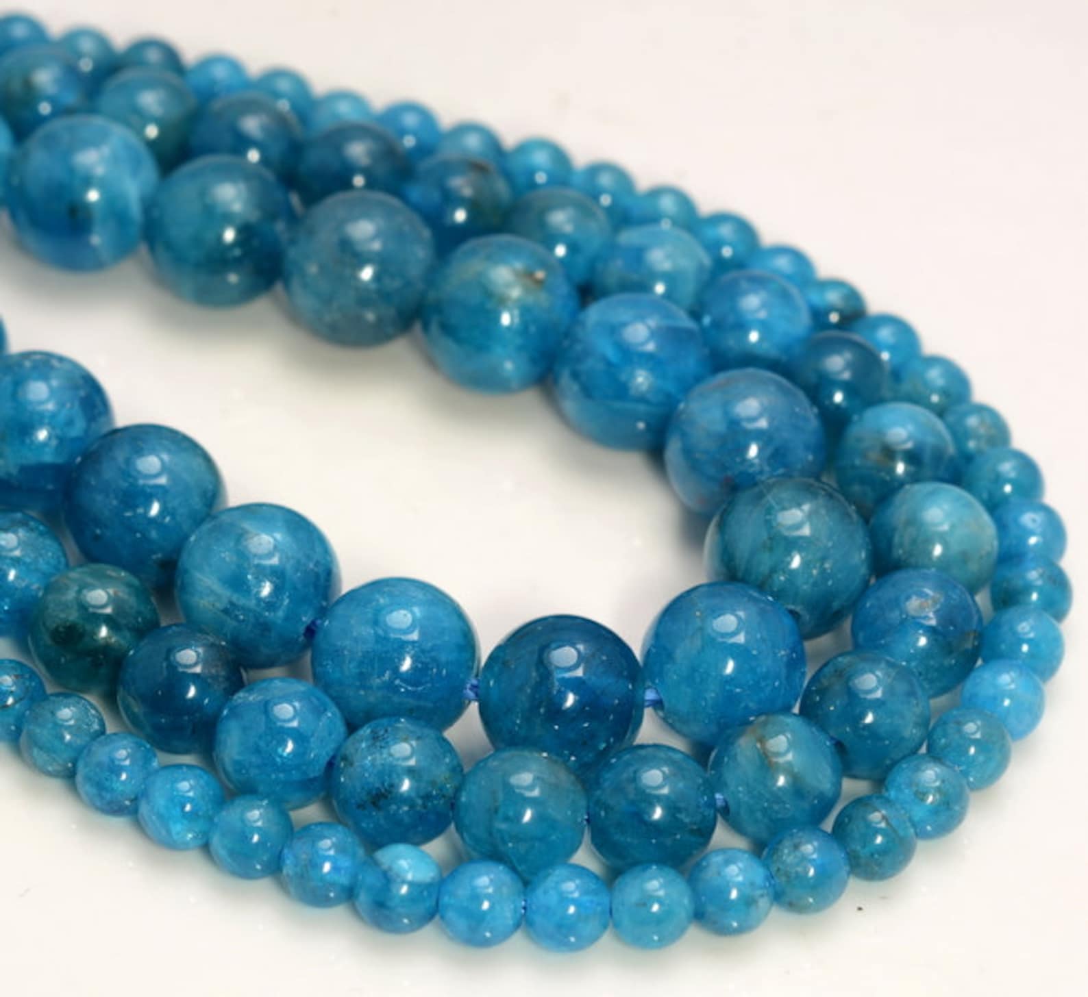 Genuine Natural Blue Apatite Gemstone Grade AAA 4mm 6mm 8mm - Etsy