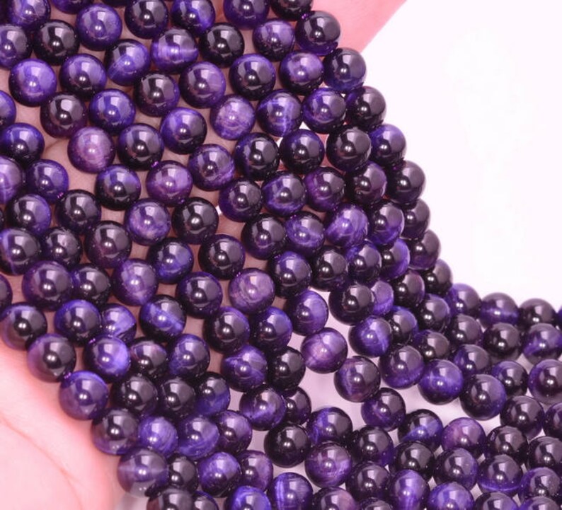 6mm Purple Tiger Eye Hawk Eye Gemstone Sugilite Purple Grade - Etsy