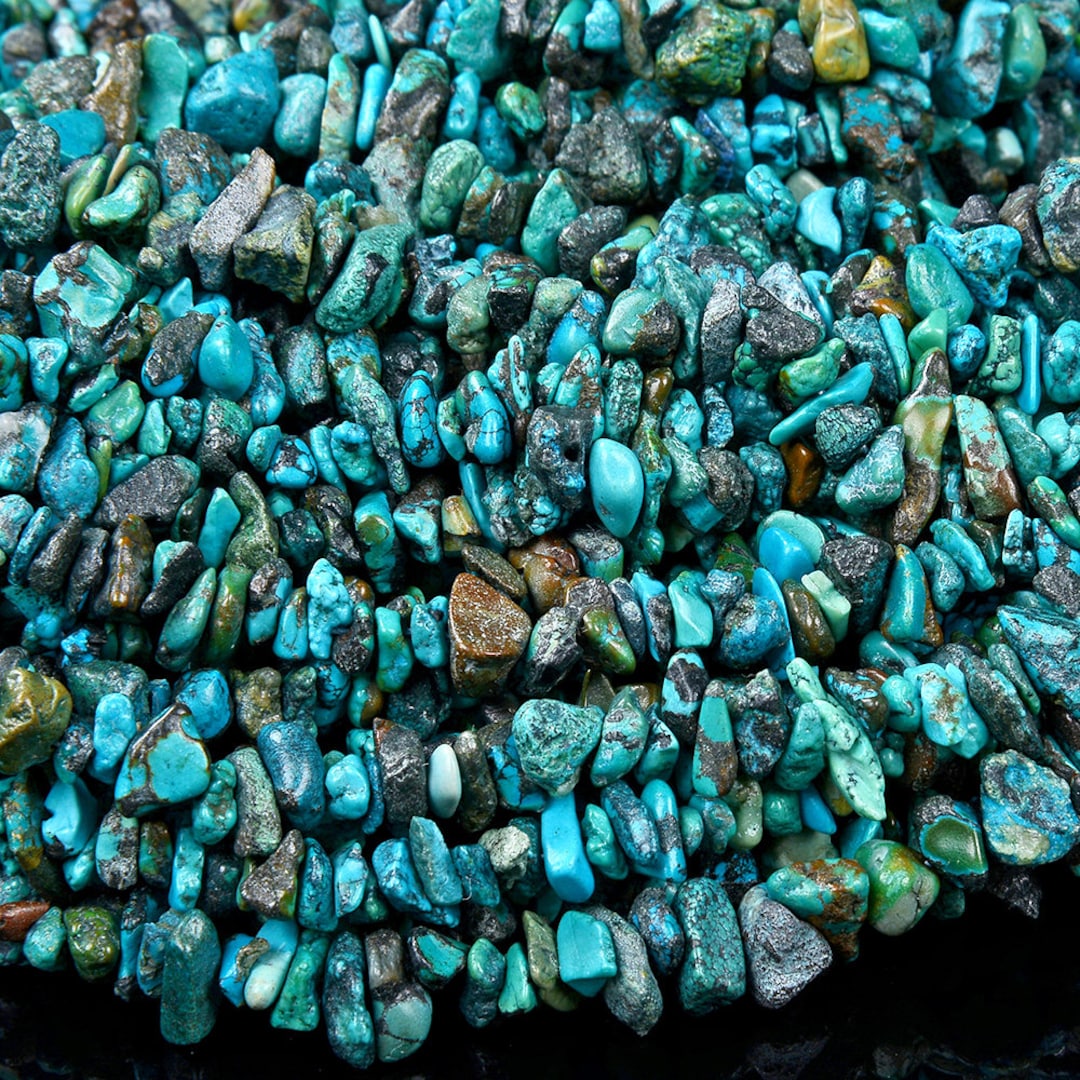 100% Genuine Natural Turquoise Rough Blue Gemstone Pebble Nugget Chip 4 ...