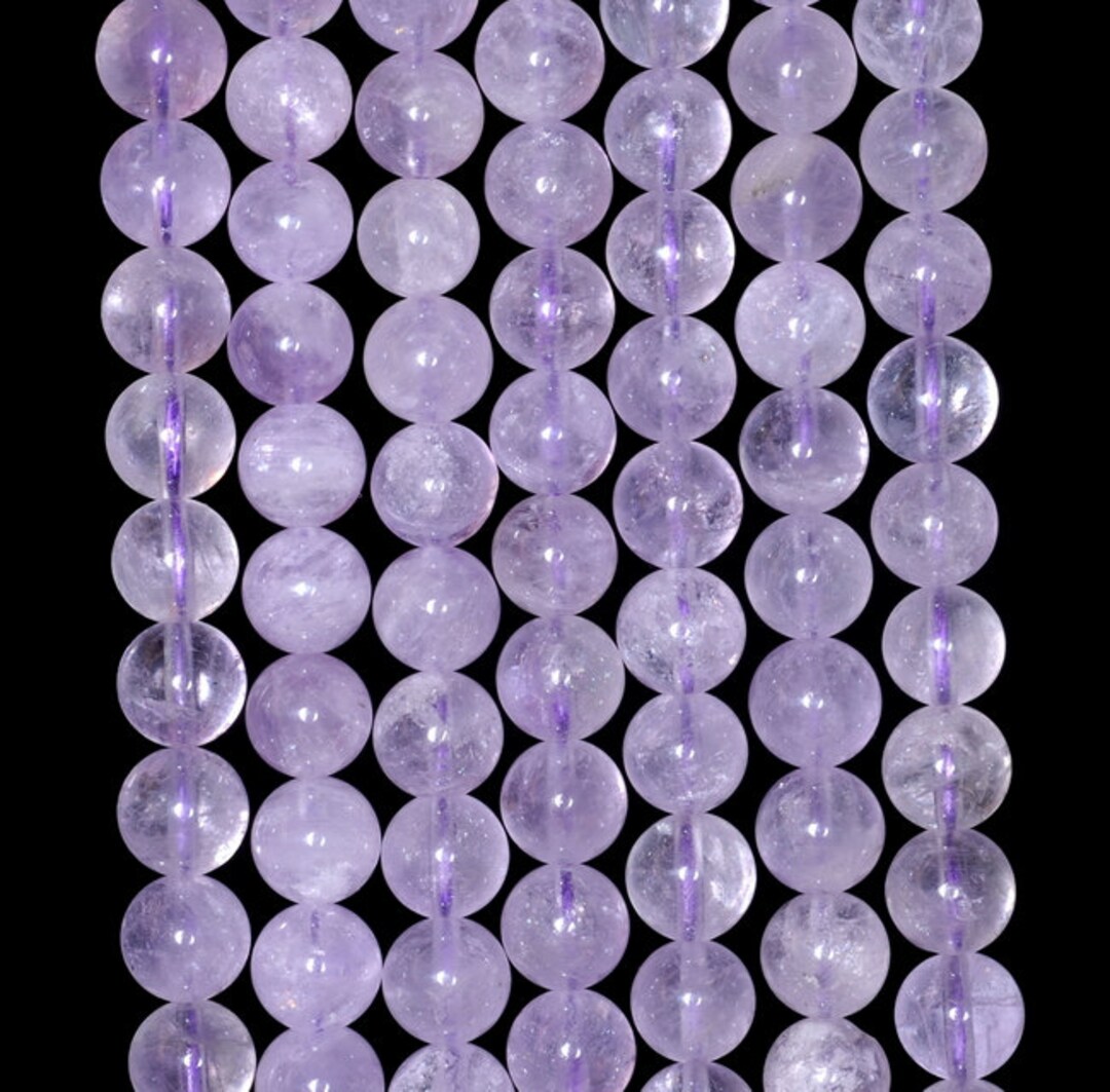 4mm Lavender Amethyst Gemstone Purple Round Loose Beads 15 Inch Full ...
