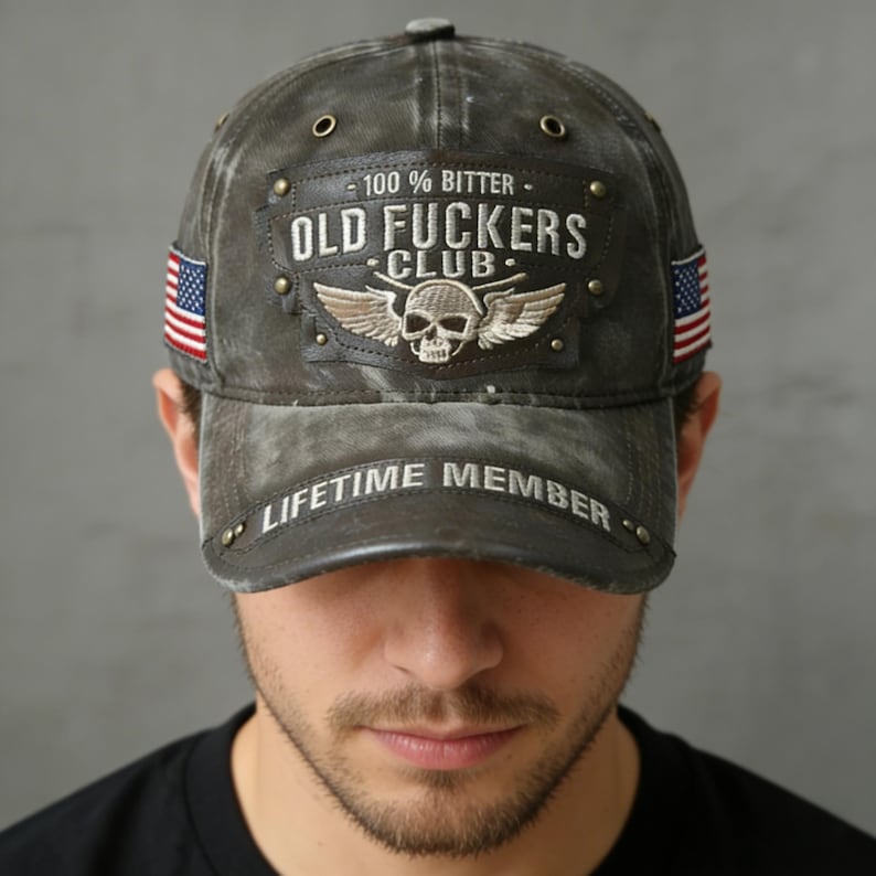 Old Fuckers Club Cap | Vintage Baseball Embroidered Cotton Twill ...