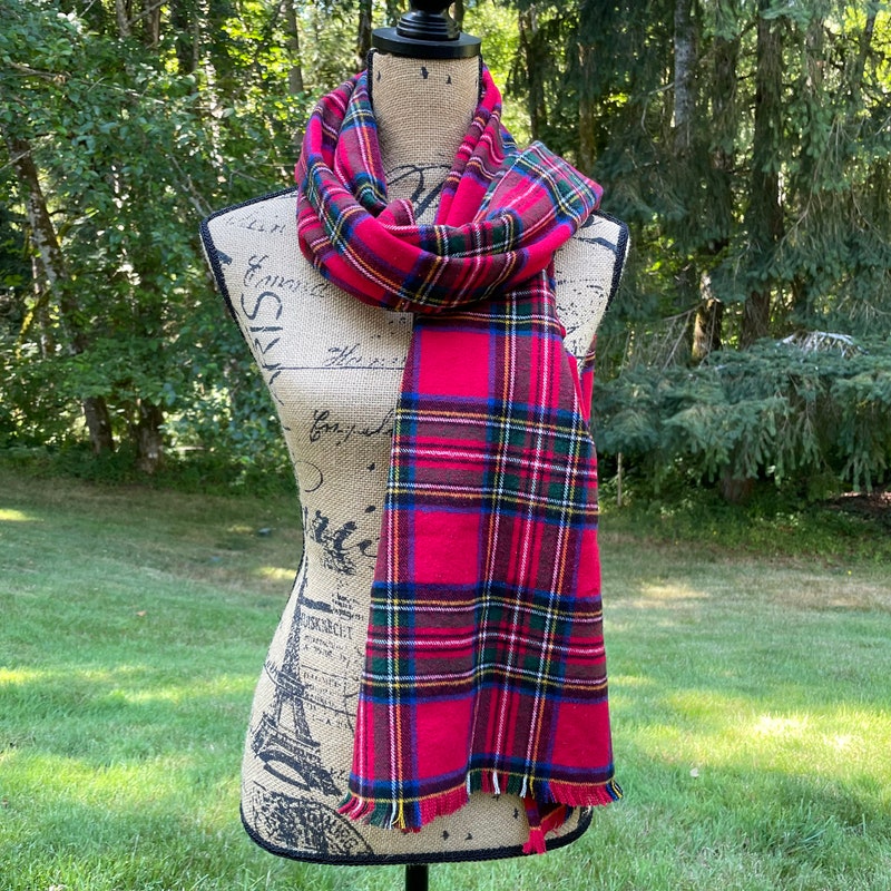 Plaid Flannel Scarf - Etsy