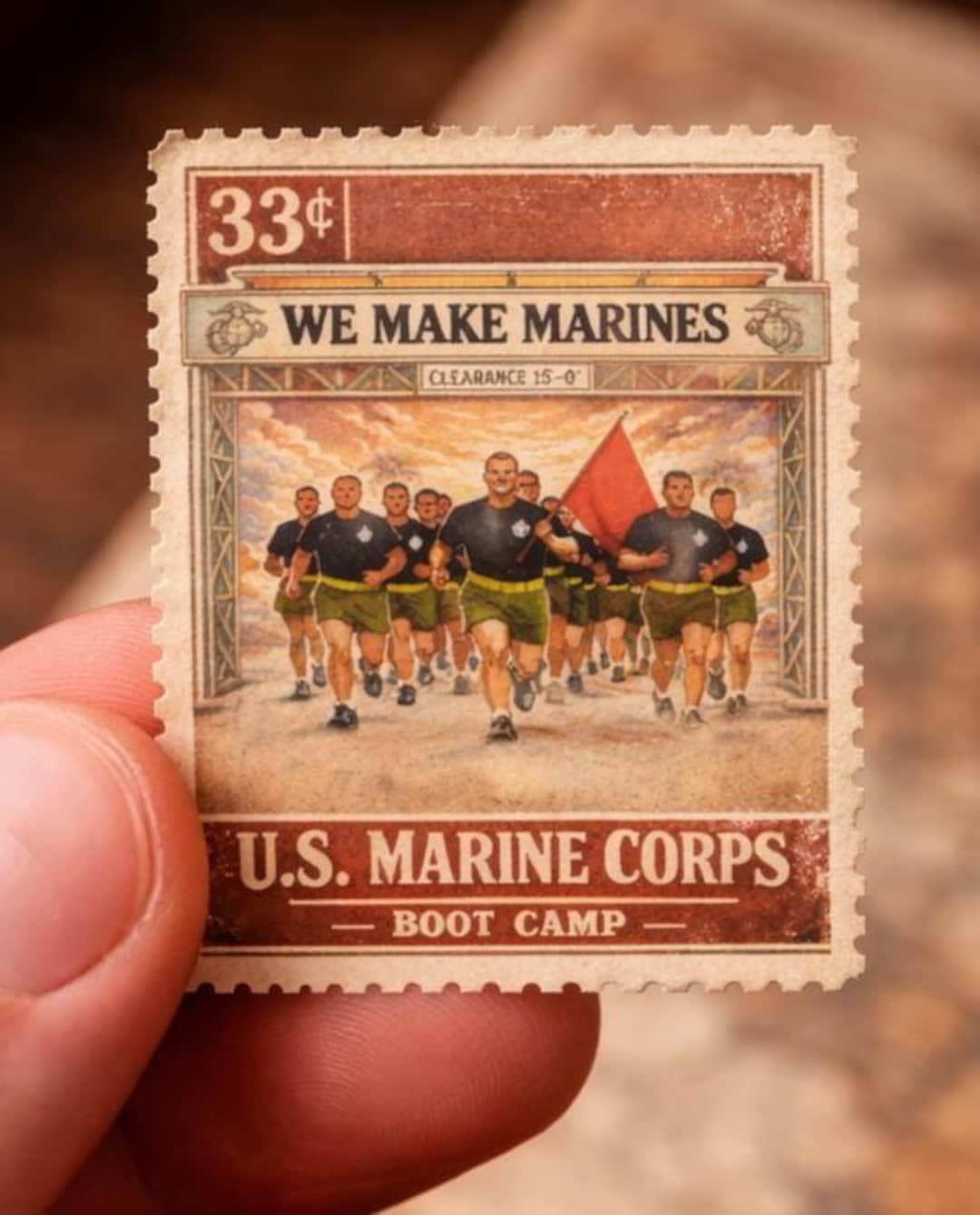 U.S. Marine Corps Vintage Stamp Sticker: USMC - Etsy