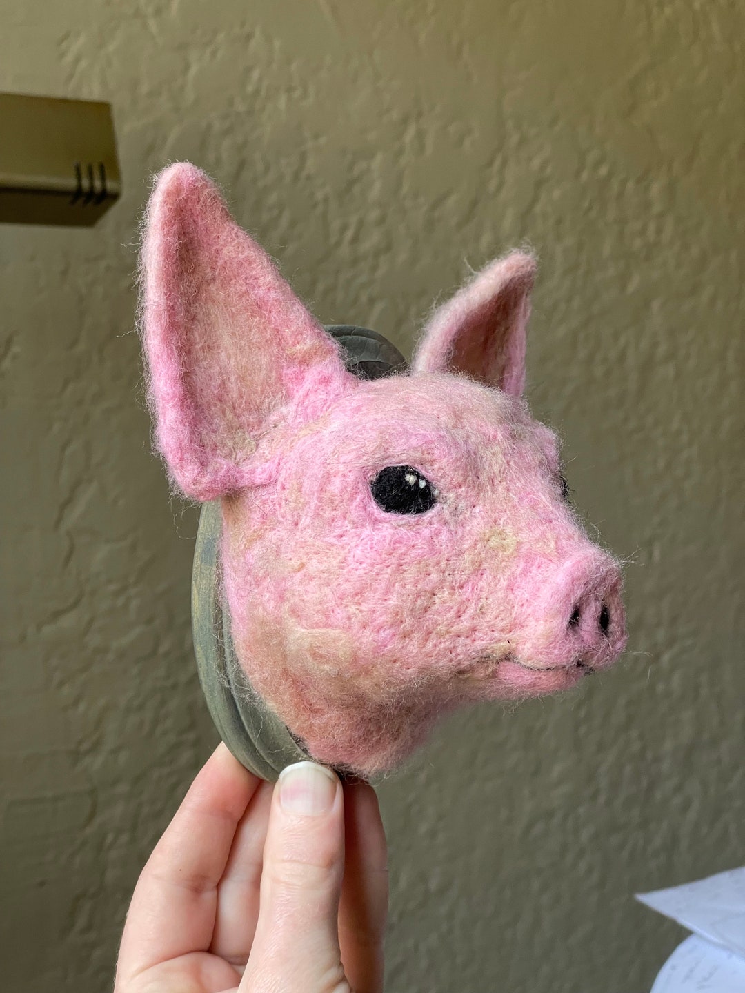 Needle-felted Wool Pig Sculpture - Etsy