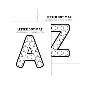 Alphabet Dot Marker Worksheets A to Z | Letter Dot Mat Printable ...