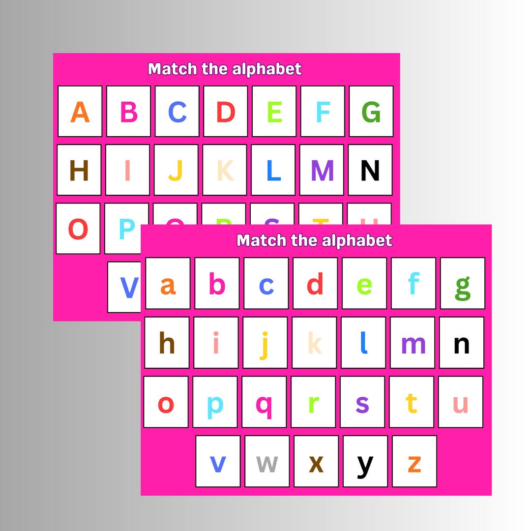 Match the Alphabet Worksheet Printable | Uppercase Lowercase ABC ...
