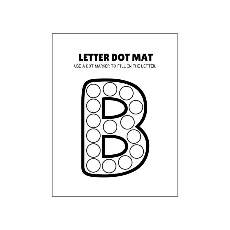 Alphabet Dot Marker Worksheets A to Z | Letter Dot Mat Printable ...