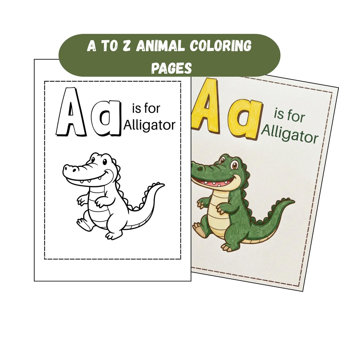 A–Z Animal Alphabet Coloring Pages Printable | ABC Animal Coloring Book ...